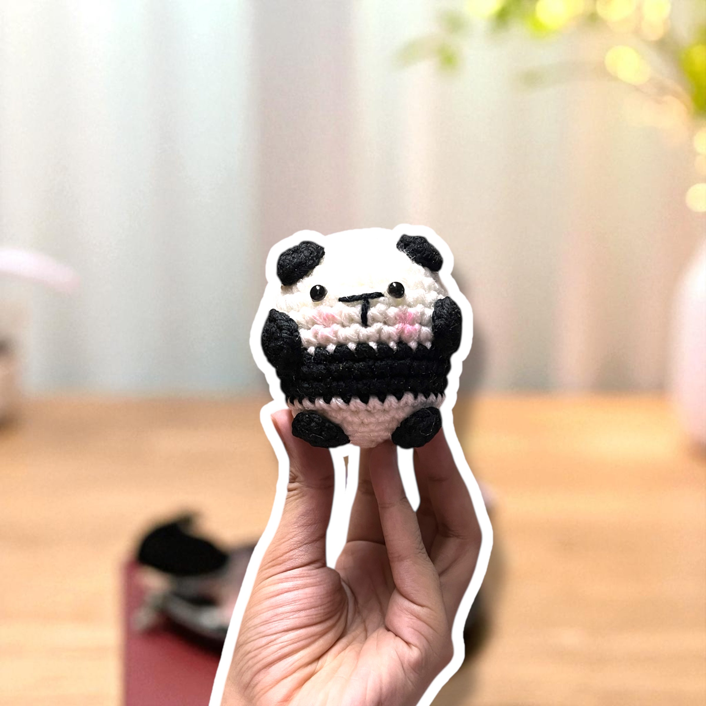 Adorable Crochet Panda Keychain - Handmade Amigurumi Bag Charm Gift ...